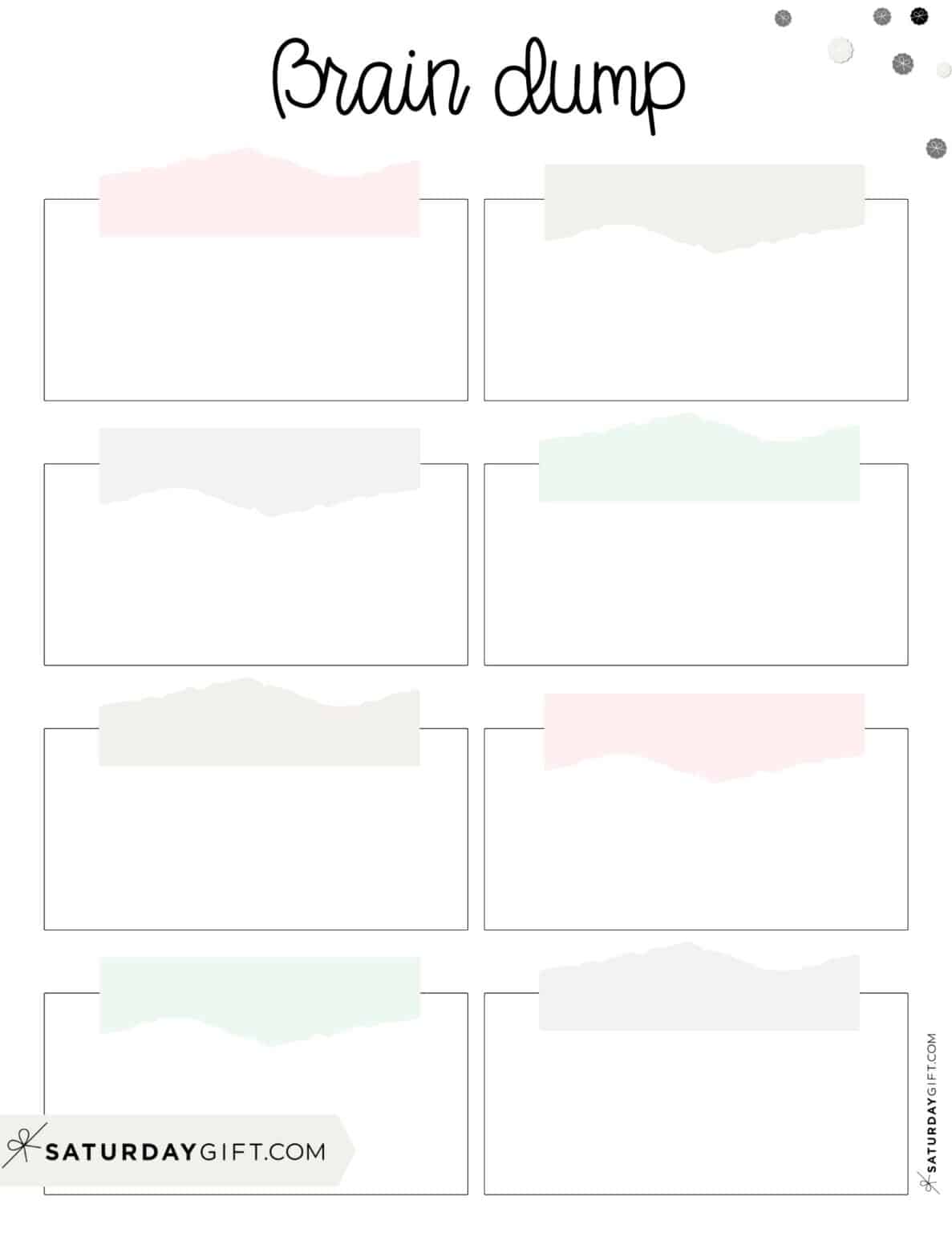 Brain Dump Worksheet - 23 Cute & Free Printables