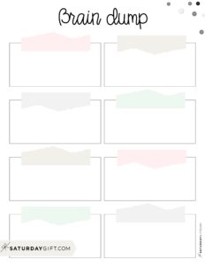 Brain Dump Worksheet - 23 Cute & Free Printables