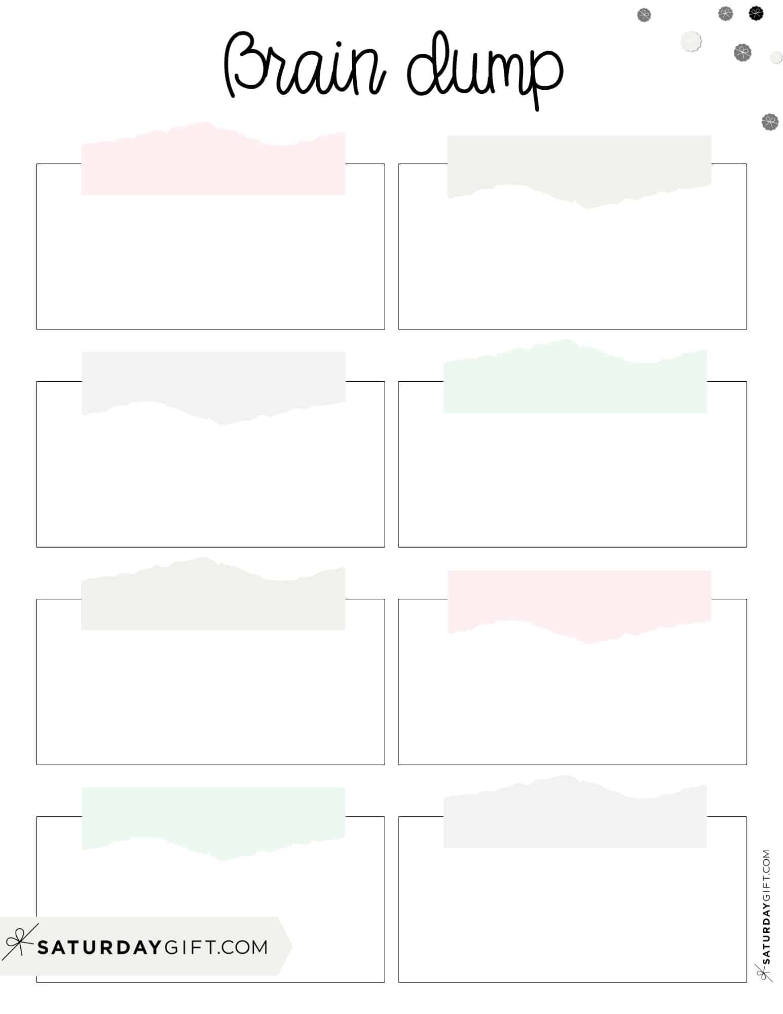 Brain Dump Worksheet - 23 Cute & Free Printables