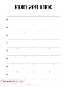 Fraction Number Line - 16 Free Printables and Blank Worksheets