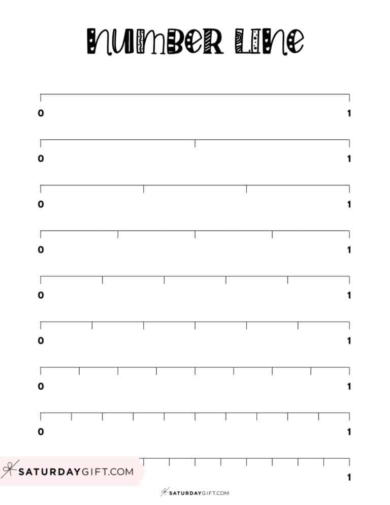 Fraction Number Line - 16 Free Printables and Blank Worksheets