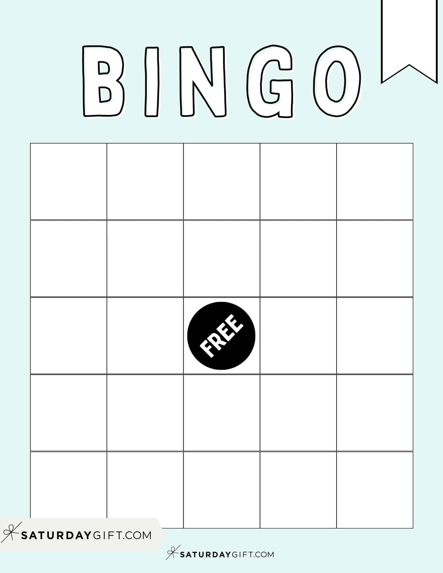 Cute & Free Printable Bingo Cards - 30 Cards + Calling Sheet | SaturdayGift