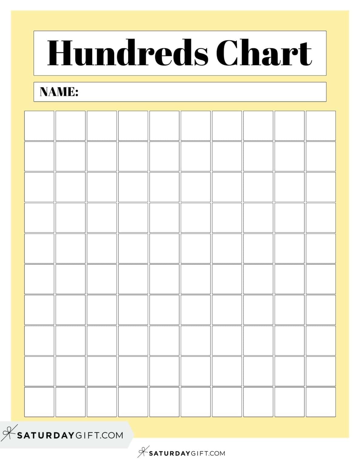 Hundreds Chart Printable - 19 Free Numbers 1 to 100 worksheets ...