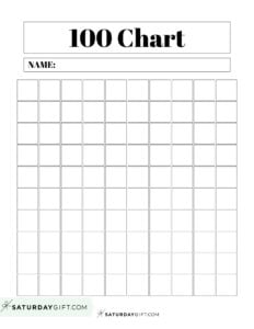 Hundreds Chart Printable - 19 Free Numbers 1 to 100 worksheets ...