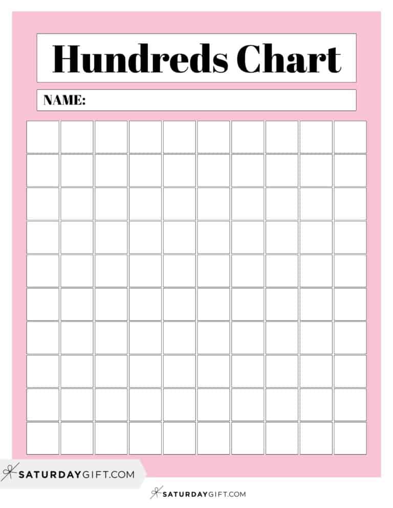 Hundreds Chart Printable - 19 Free Numbers 1 to 100 worksheets ...