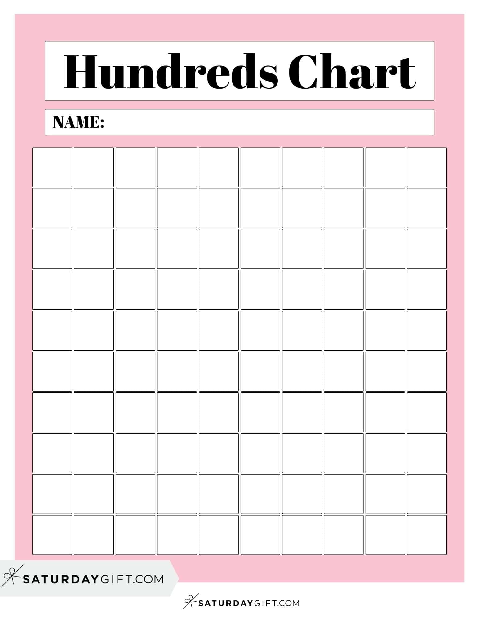 Hundreds Chart Printable - 19 Free Numbers 1 to 100 worksheets ...