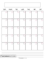 Blank Calendar templates - 27 Cute & Free Printables | SaturdayGift