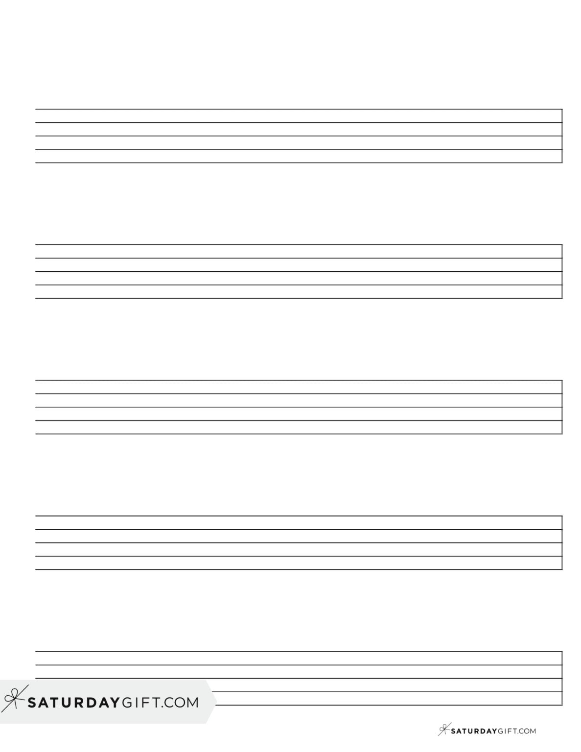 Blank Sheet Music - 100+ Free Printable Staff Paper Templates ...