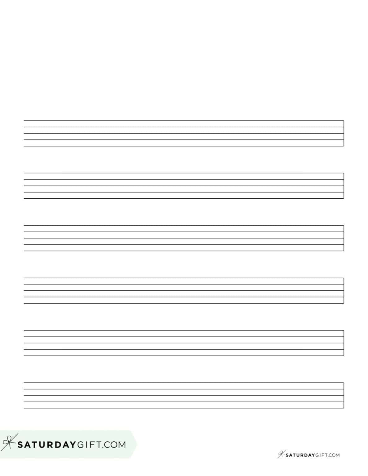 Blank Sheet Music - 100+ Free Printable Staff Paper Templates ...