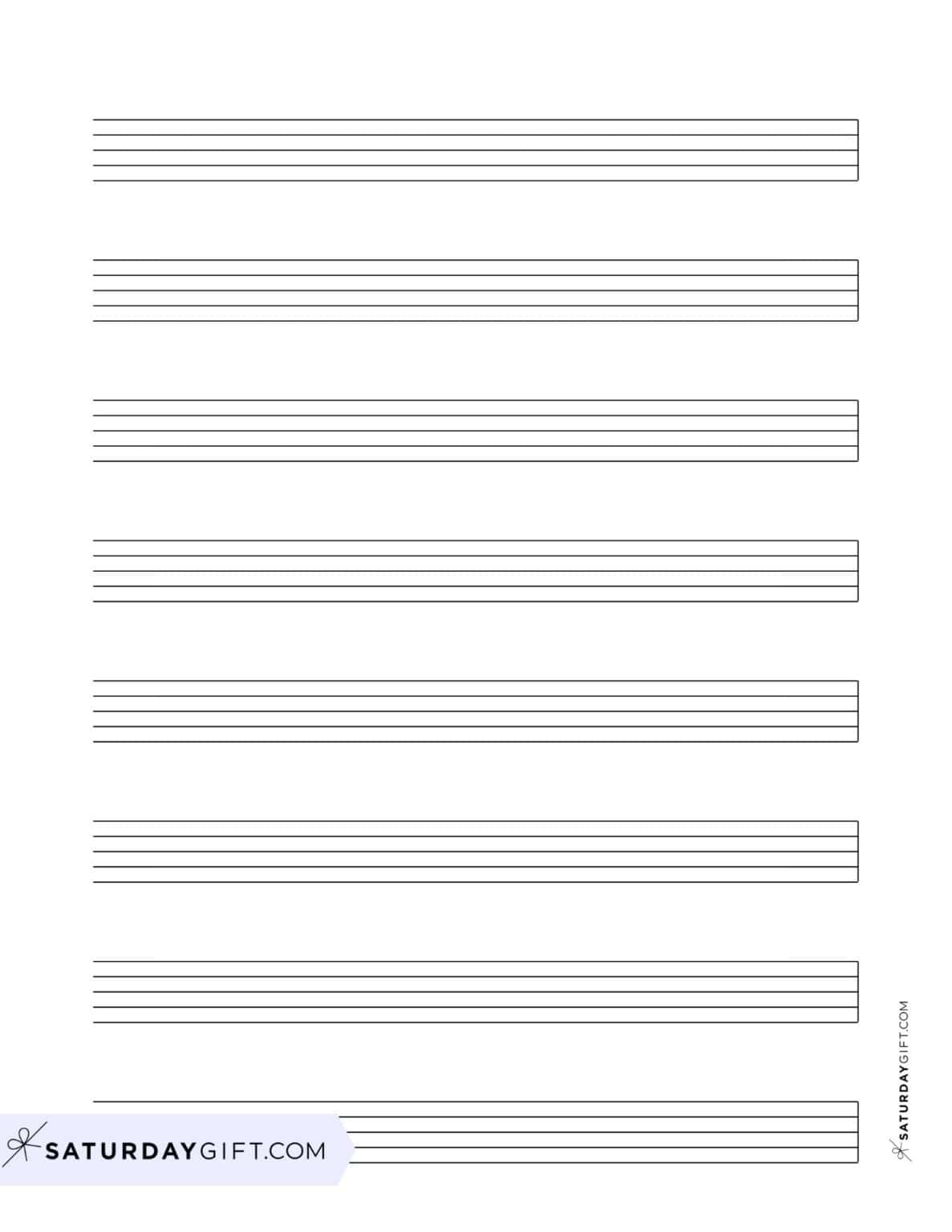 Blank Sheet Music - 100+ Free Printable Staff Paper Templates ...