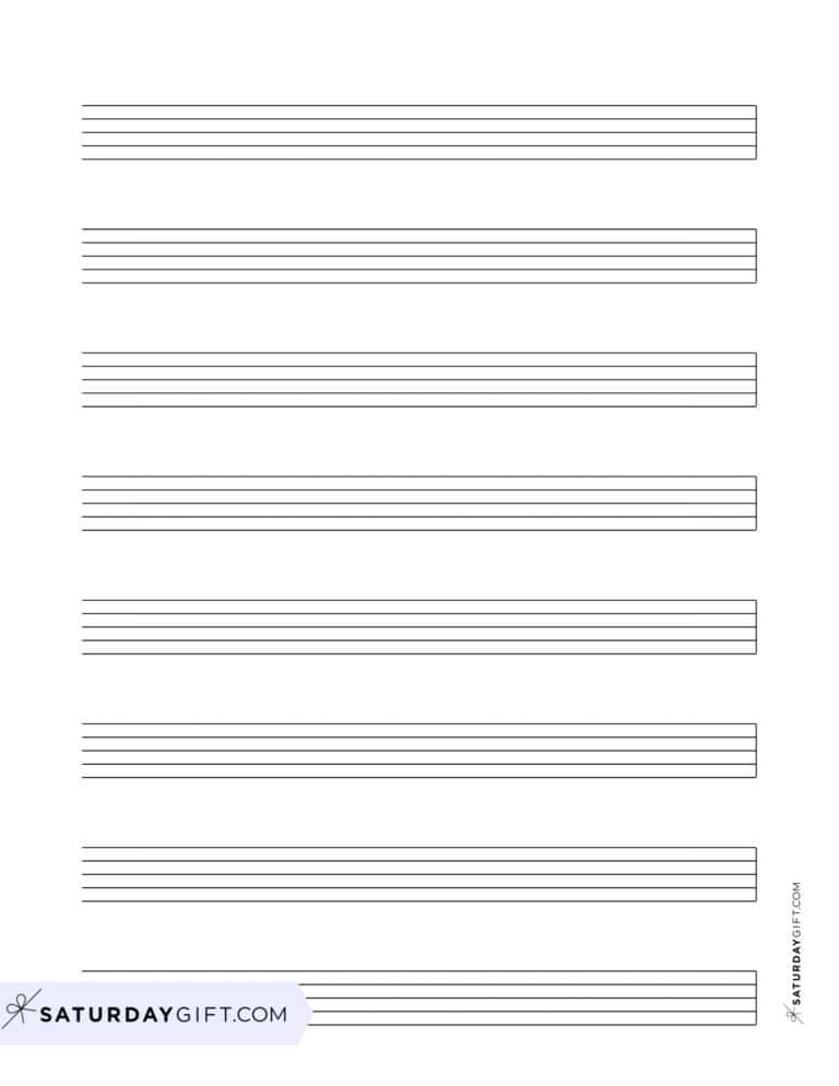Blank Sheet Music - 100+ Free Printable Staff Paper Templates ...