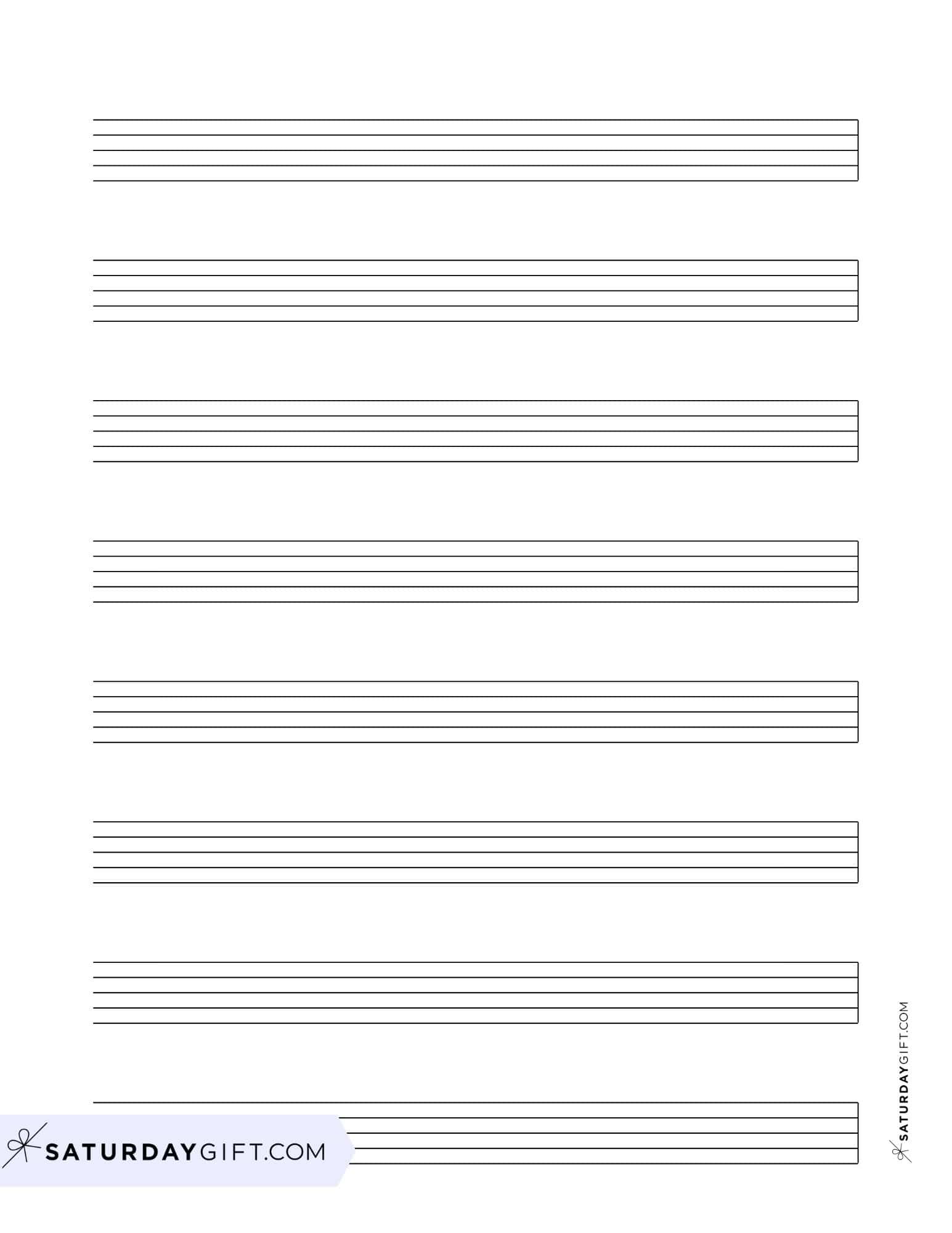 Blank Sheet Music - 100+ Free Printable Staff Paper Templates ...