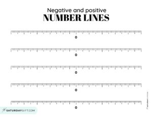 Negative and Positive Number Line - 19 Free Printable Blank Worksheets