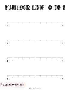 Number Line 0 to 1 - 6 Cute & Free Printable Worksheets