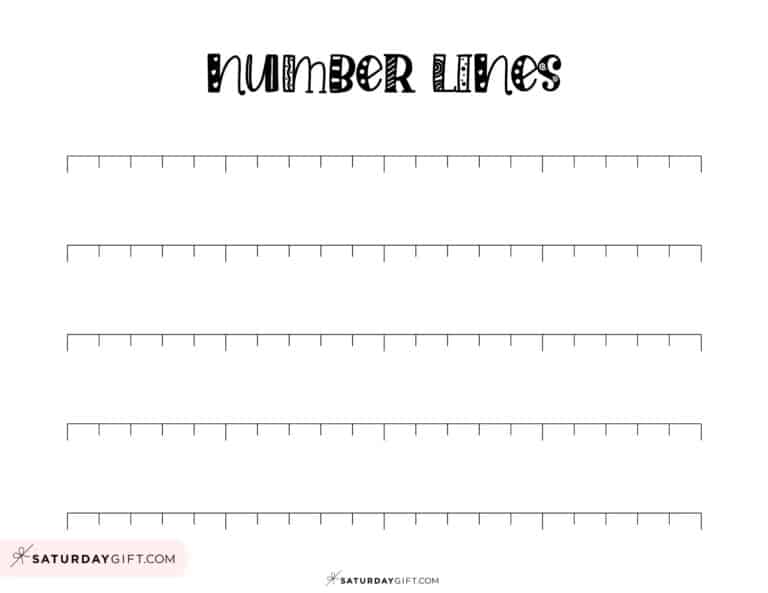 Blank Number Line - 24 Cute & Free Blank Number Lines Worksheets