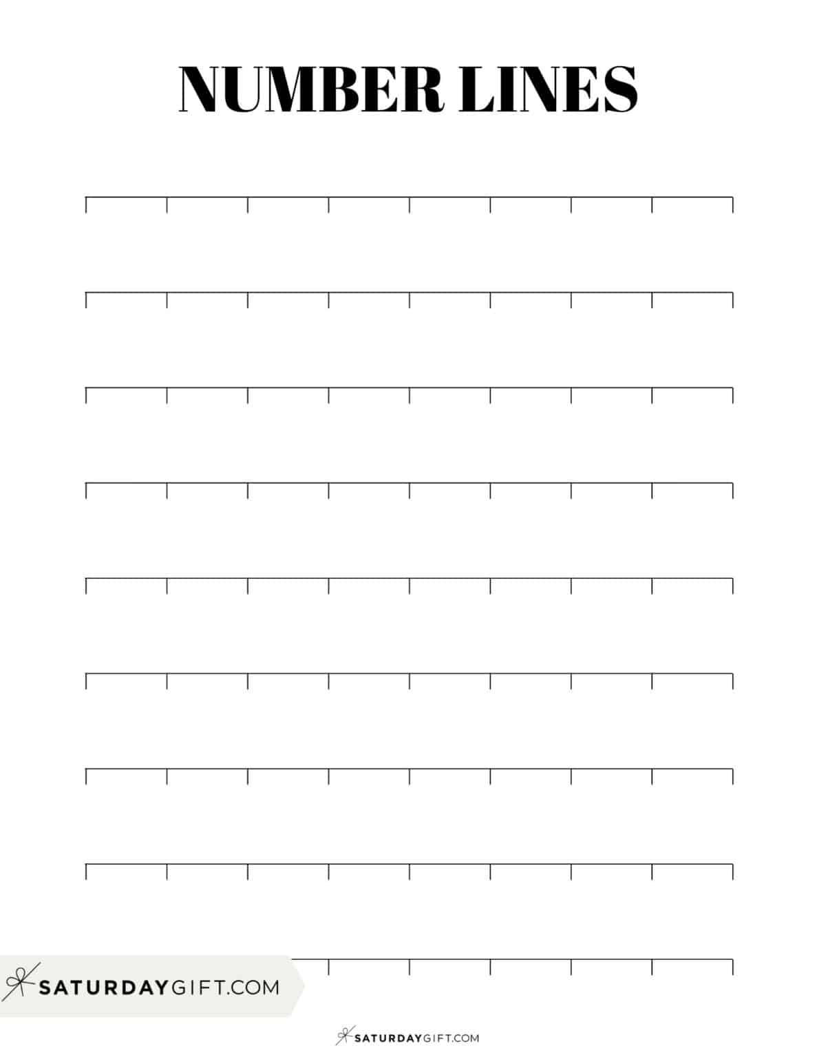 Fraction Number Line - 16 Free Printables and Blank Worksheets