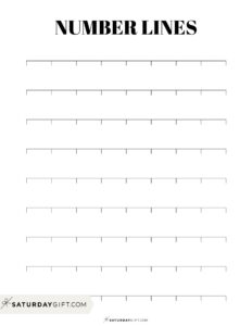 Fraction Number Line - 16 Free Printables and Blank Worksheets
