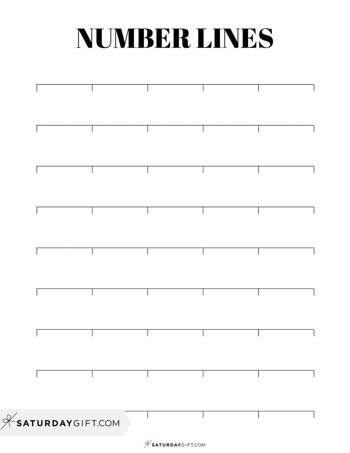 Blank Number Line - 24 Cute & Free Blank Number Lines Worksheets