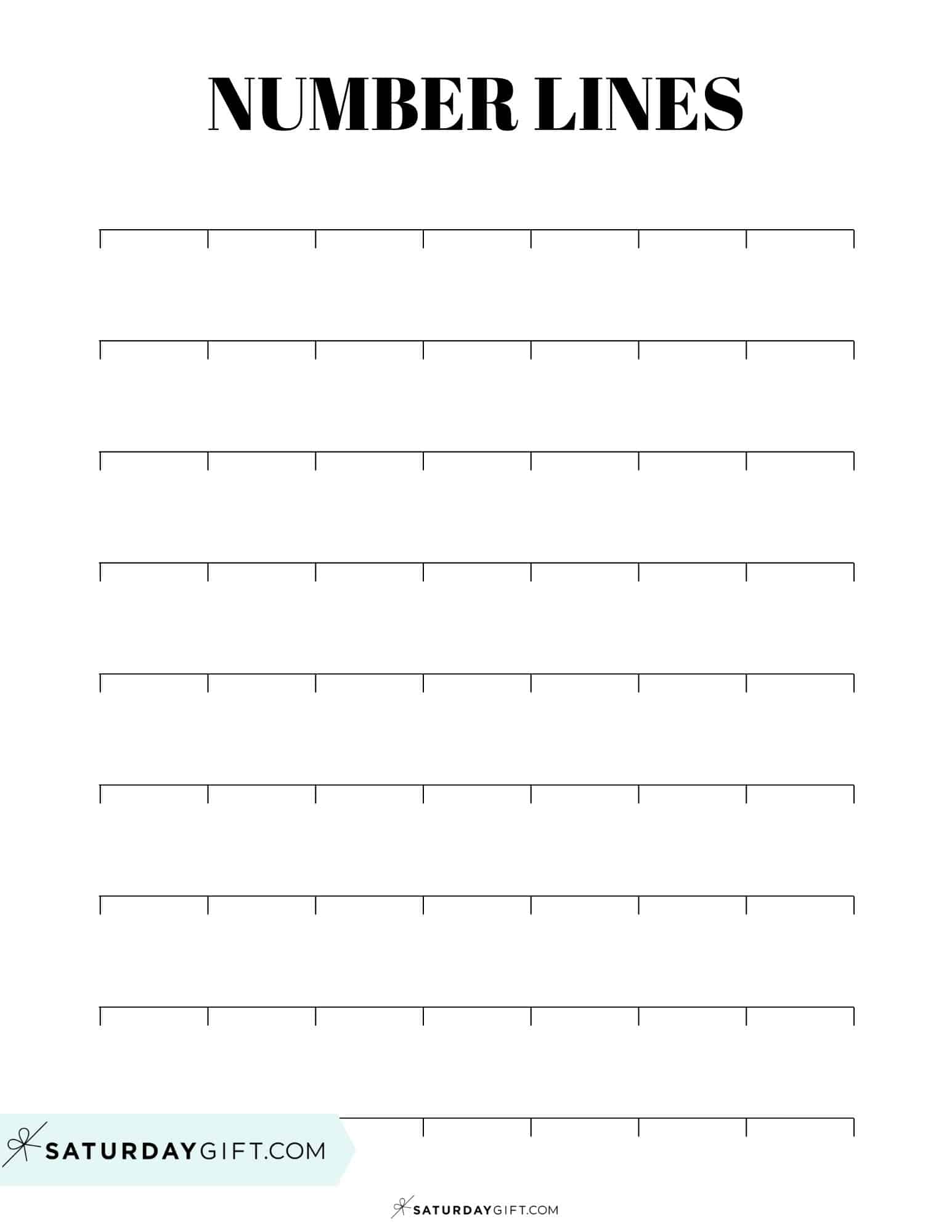Fraction Number Line - 16 Free Printables and Blank Worksheets