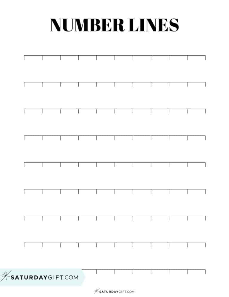 Blank Number Line - 24 Cute & Free Blank Number Lines Worksheets