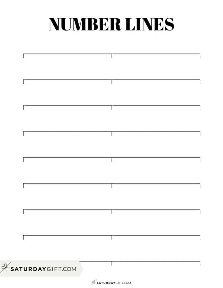 Fraction Number Line - 16 Free Printables and Blank Worksheets