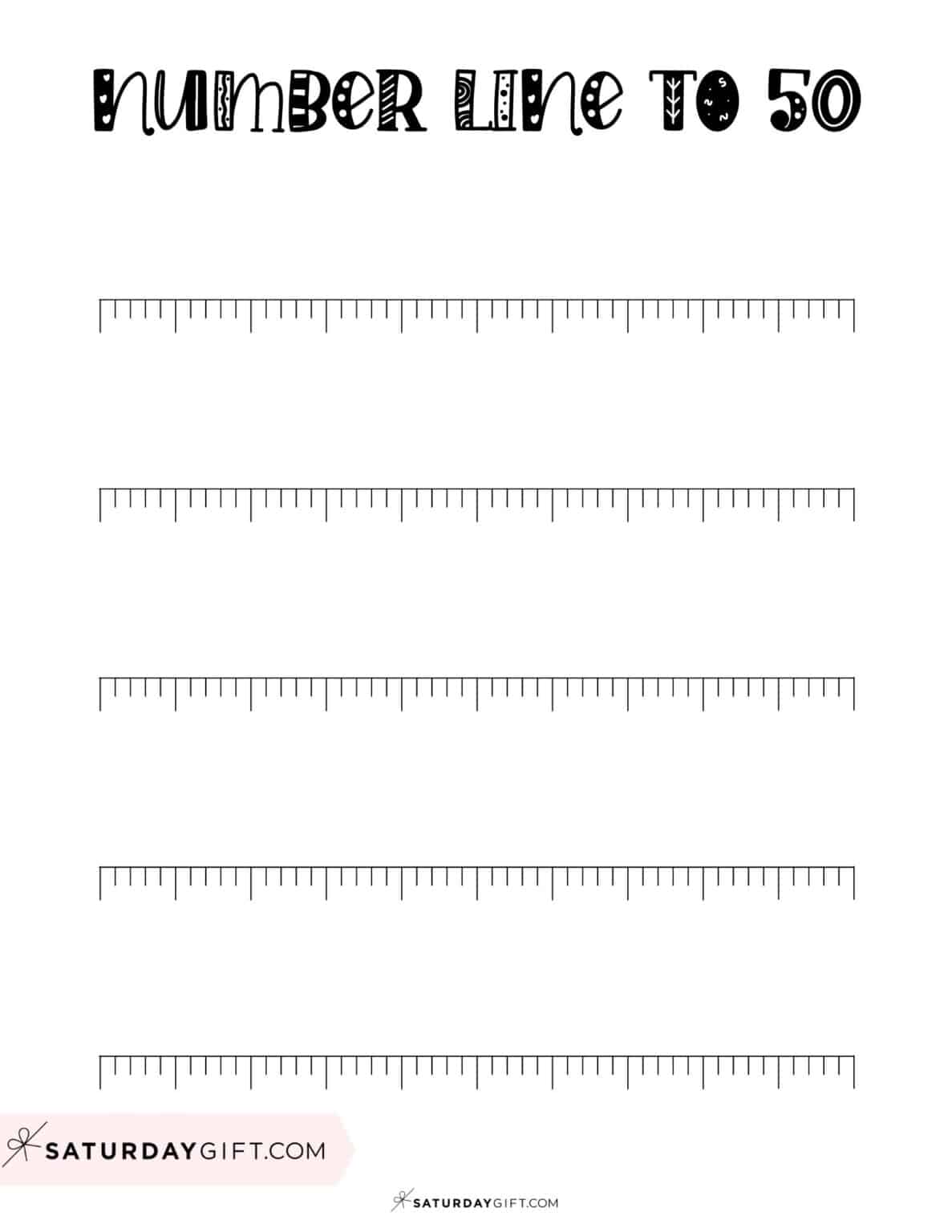 Blank Number Line - 24 Cute & Free Blank Number Lines Worksheets