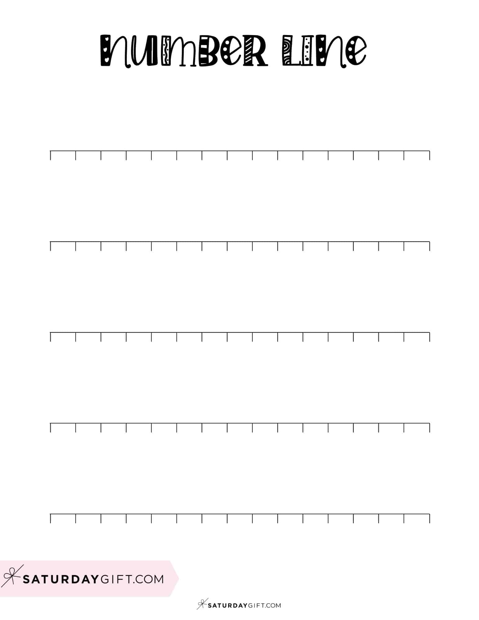 Number Line to 15 - 8 Cute & Free Printables and Blank Worksheets