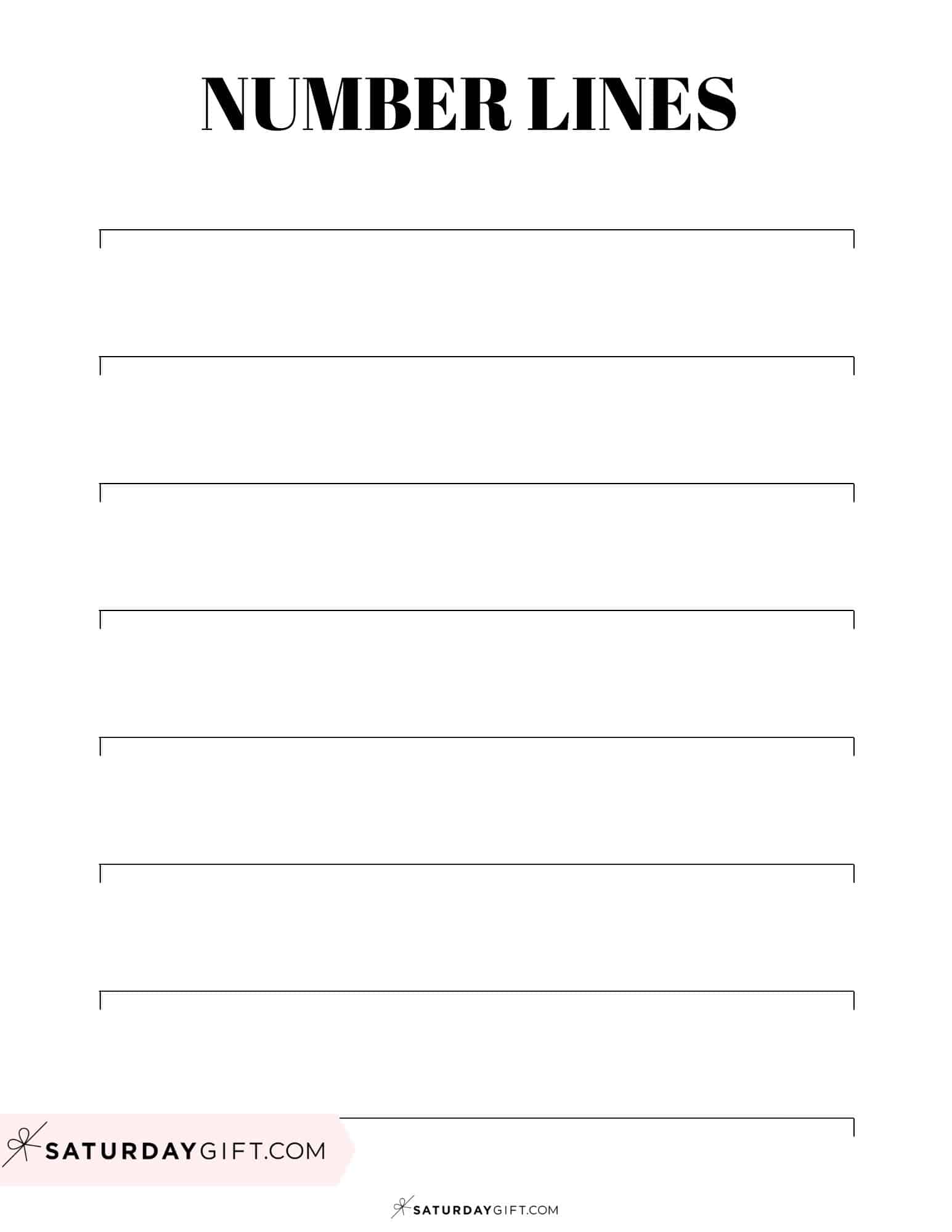 Fraction Number Line - 16 Free Printables and Blank Worksheets