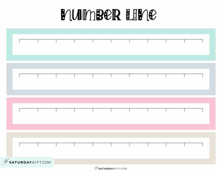 Blank Number Line - 24 Cute & Free Blank Number Lines Worksheets