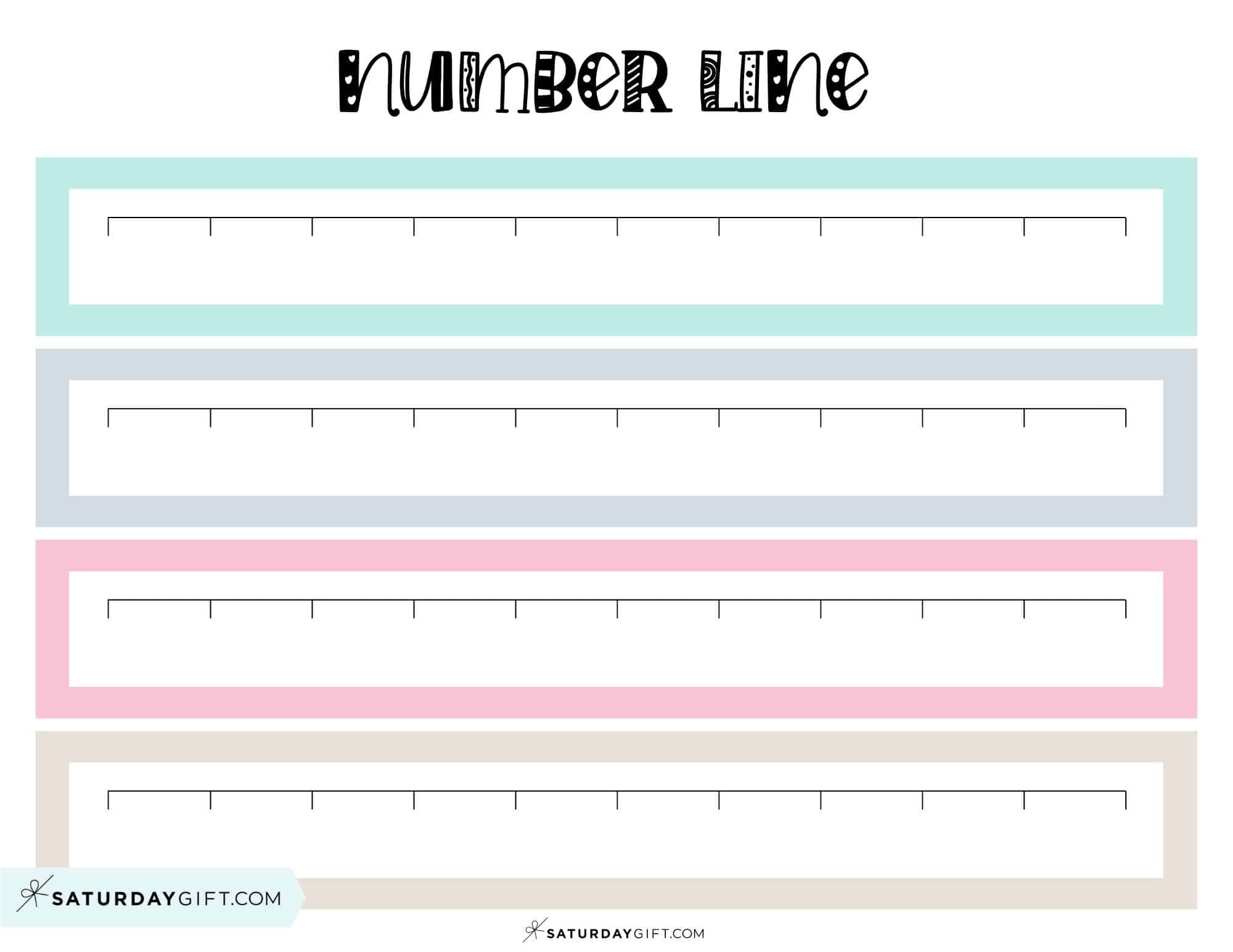 Blank Number Line - 24 Cute & Free Blank Number Lines Worksheets