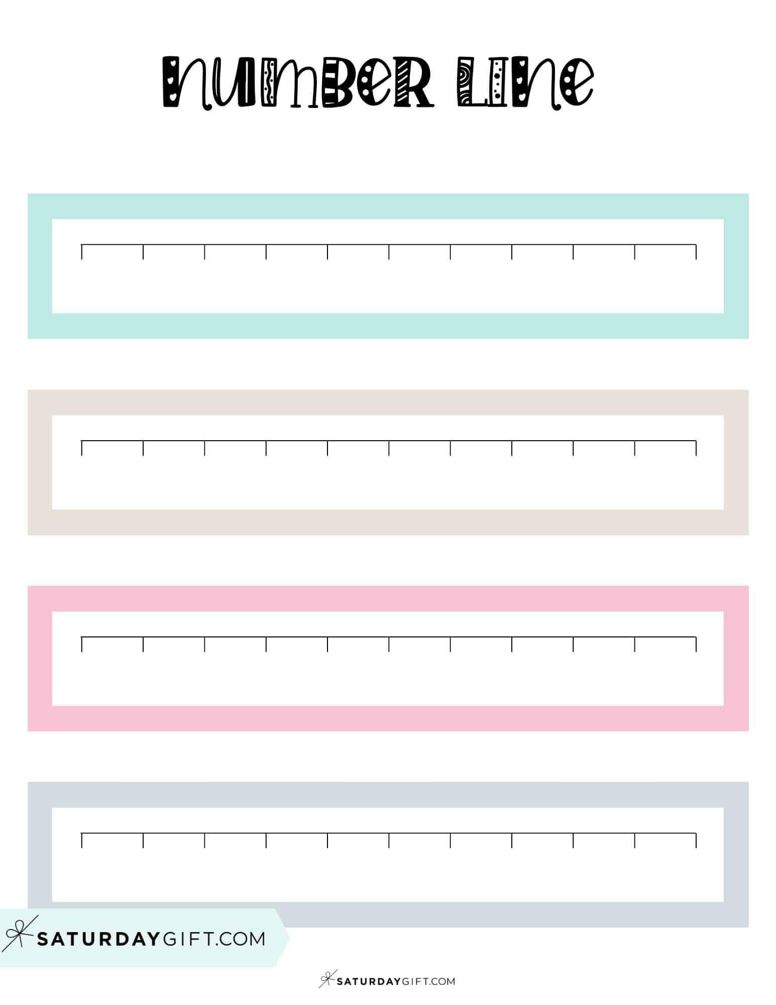 Number Line to 10 - 8 Cute & Free Printables and Blank Worksheets