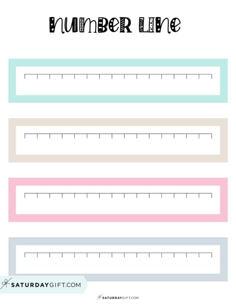 Number Line to 15 - 8 Cute & Free Printables and Blank Worksheets
