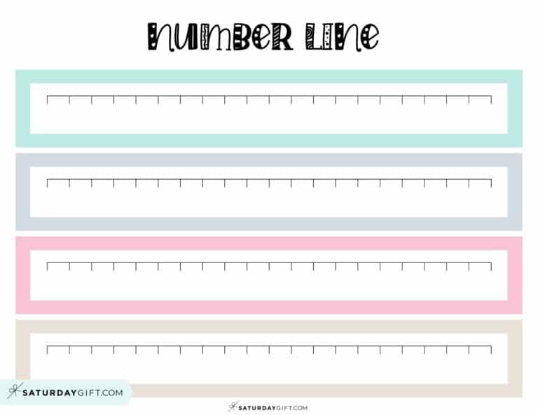 Number Line to 20 - 8 Cute & Free Printables and Blank Worksheets