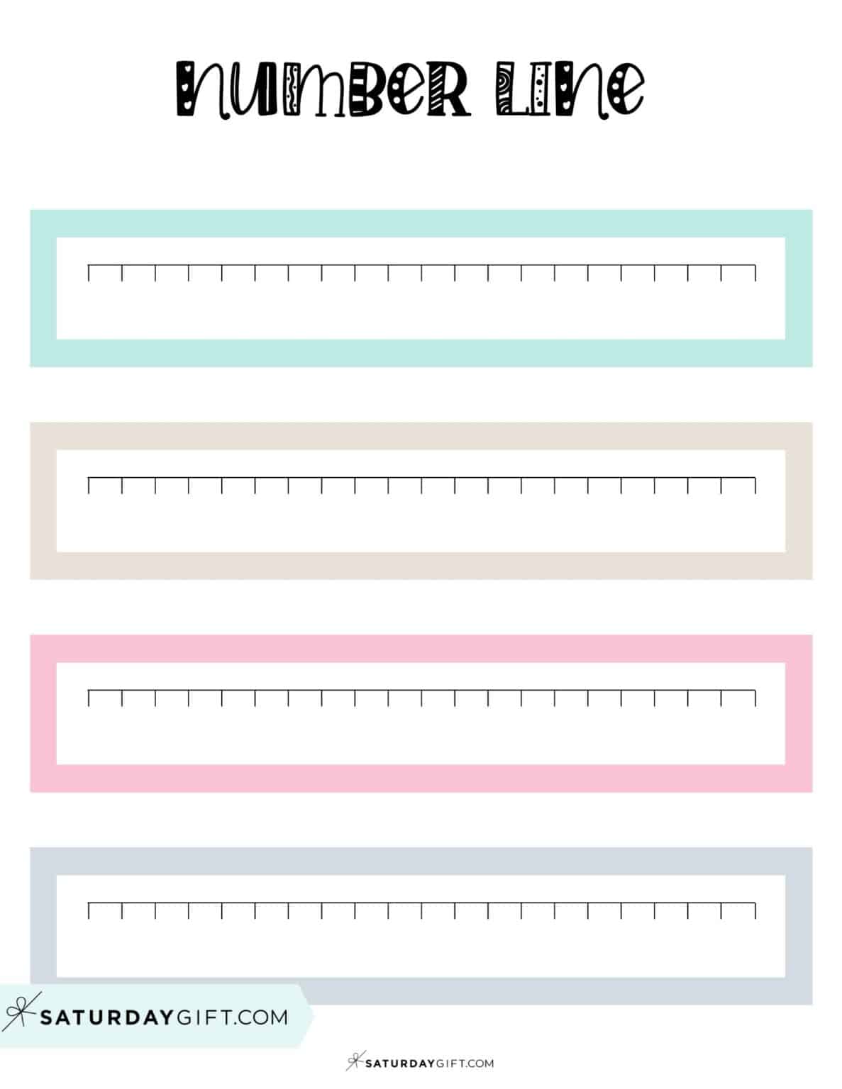 Blank Number Line - 24 Cute & Free Blank Number Lines Worksheets
