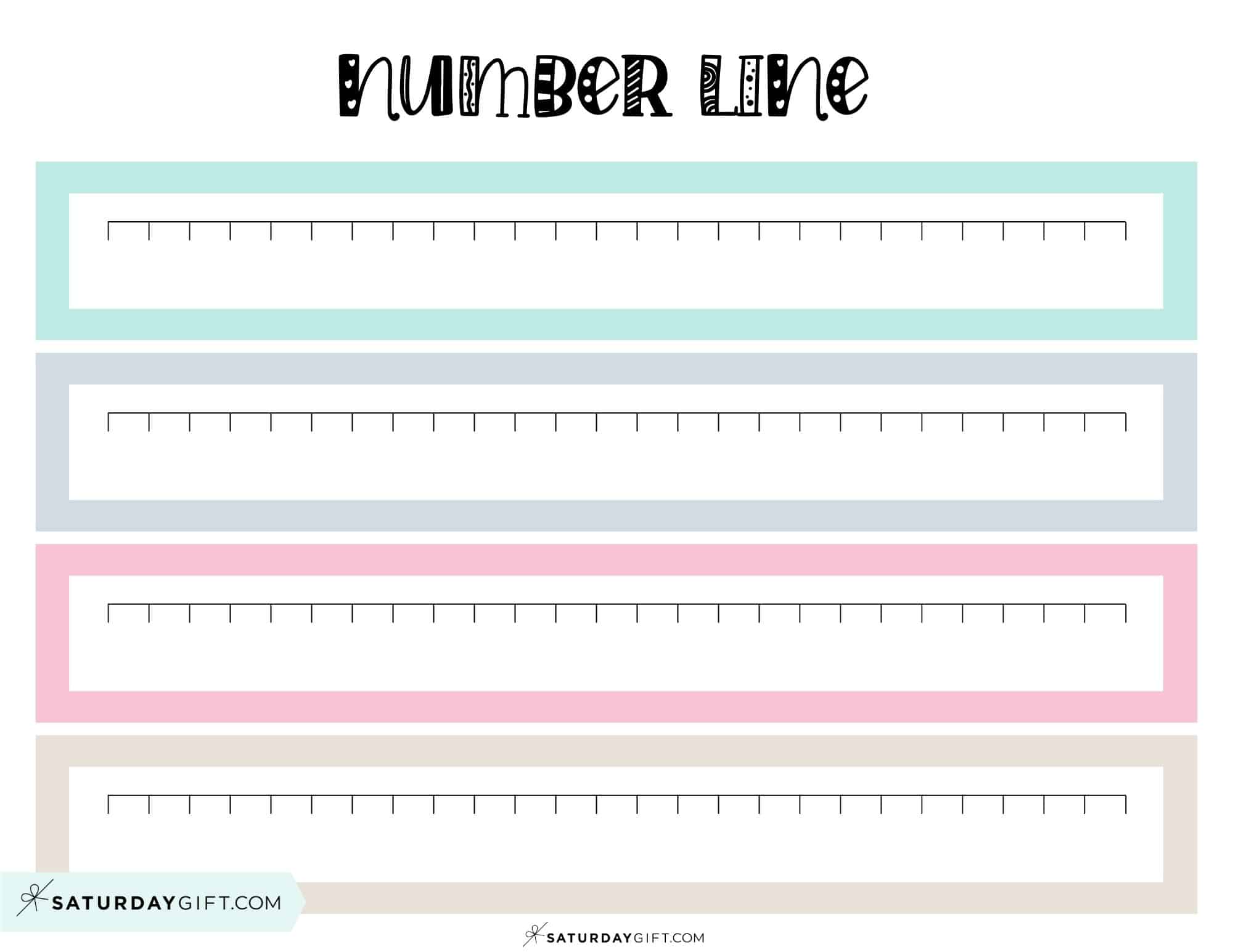 Number Line to 25 - 4 Cute & Free Printables and Blank Worksheets
