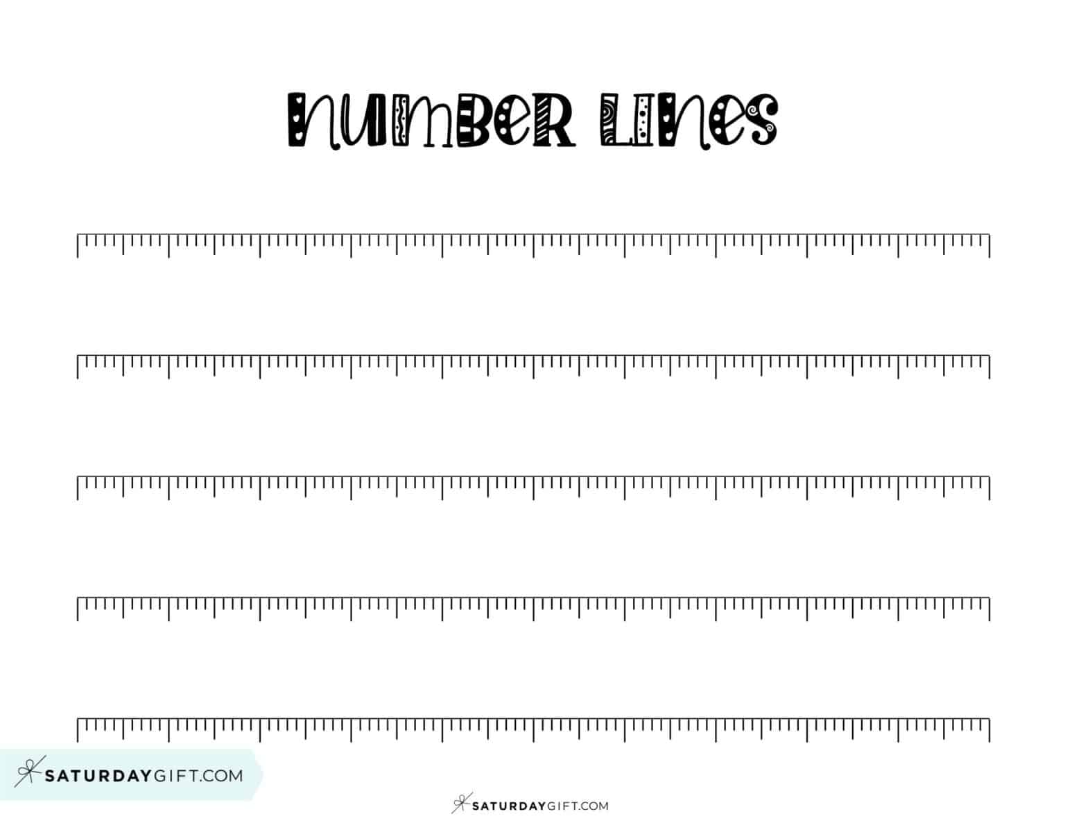 Blank Number Line - 24 Cute & Free Blank Number Lines Worksheets
