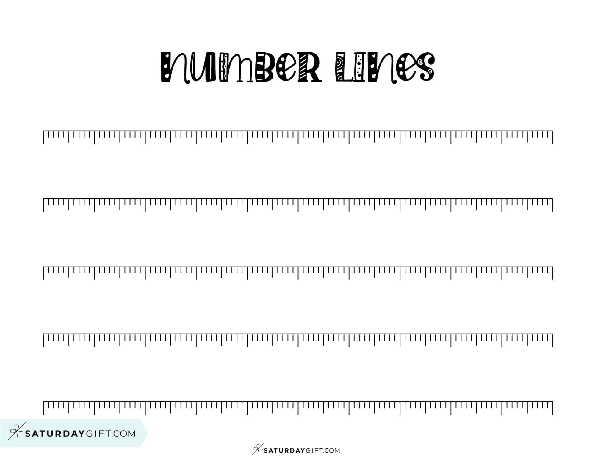 Blank Number Line - 24 Cute & Free Blank Number Lines Worksheets
