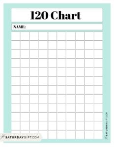 120 Chart Printable - 16 Free Number Charts to 120 Worksheets ...
