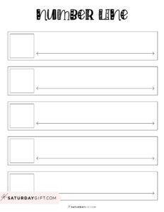 Double Number Line - 4 Cute & Free Printable Blank Worksheets