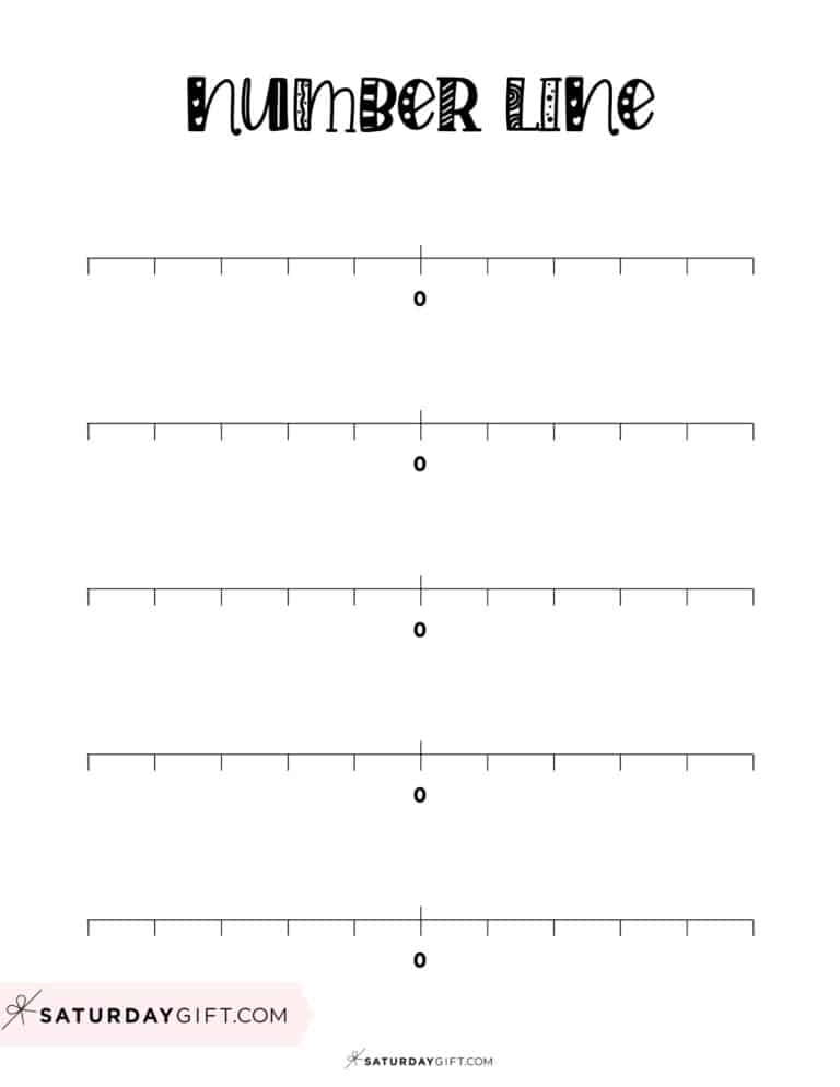 Negative and Positive Number Line - 19 Free Printable Blank Worksheets