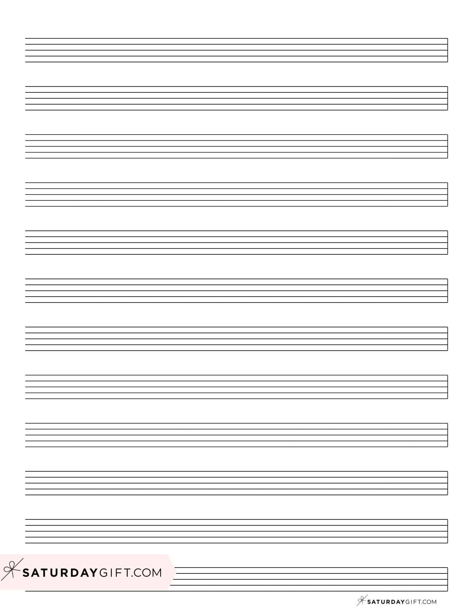 Blank Sheet Music - 100+ Free Printable Staff Paper Templates ...