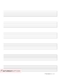 Blank Sheet Music - 100+ Free Printable Staff Paper Templates ...
