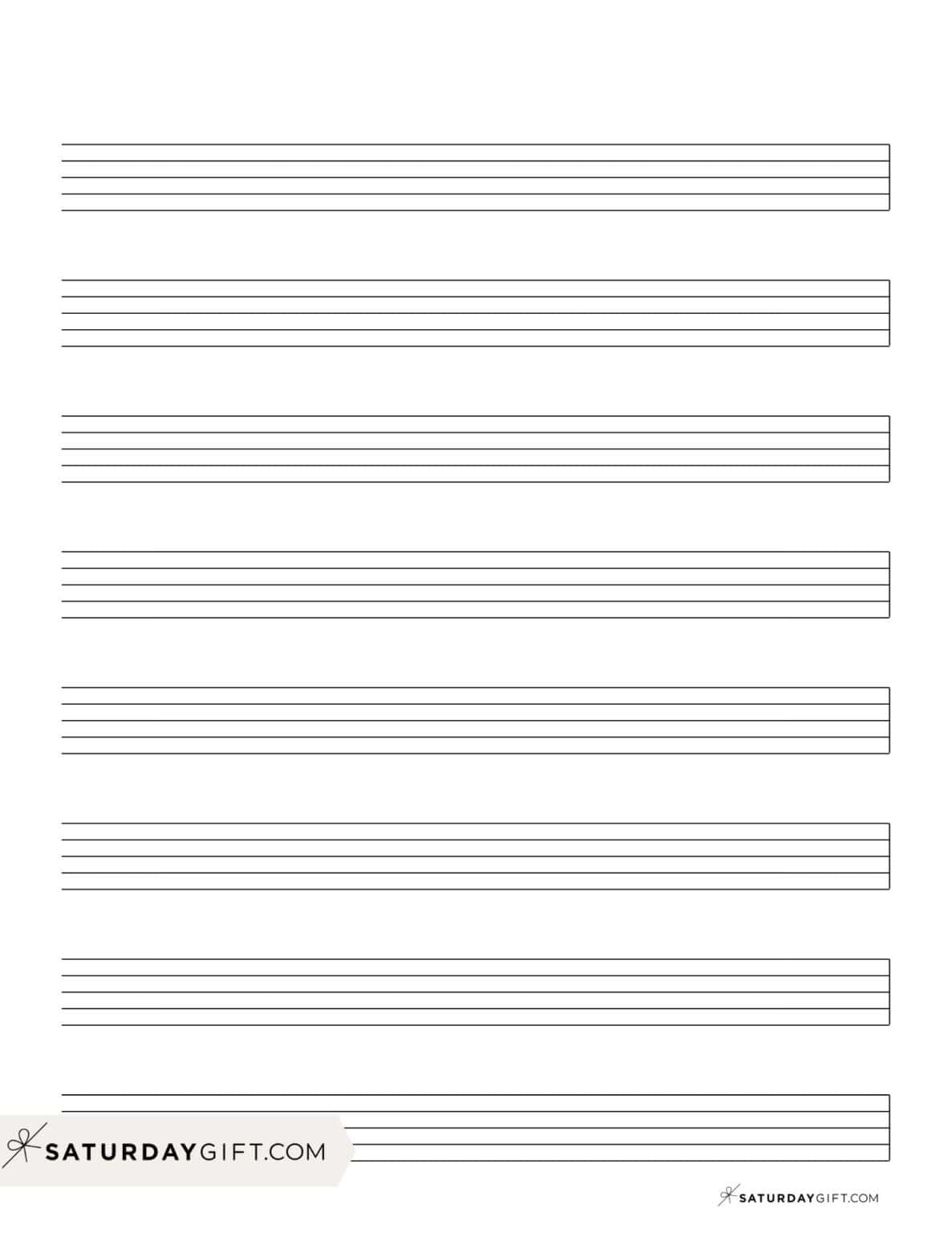 Blank Sheet Music - 100+ Free Printable Staff Paper Templates ...