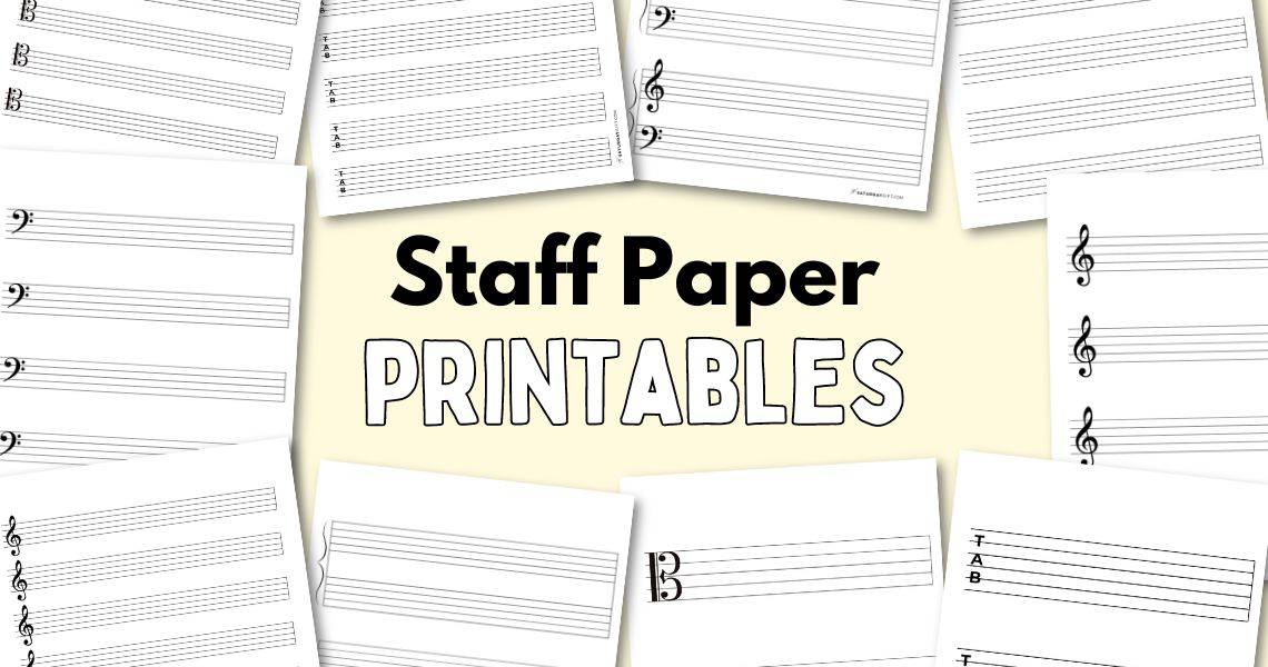 Blank Sheet Music - 100+ Free Printable Staff Paper Templates ...
