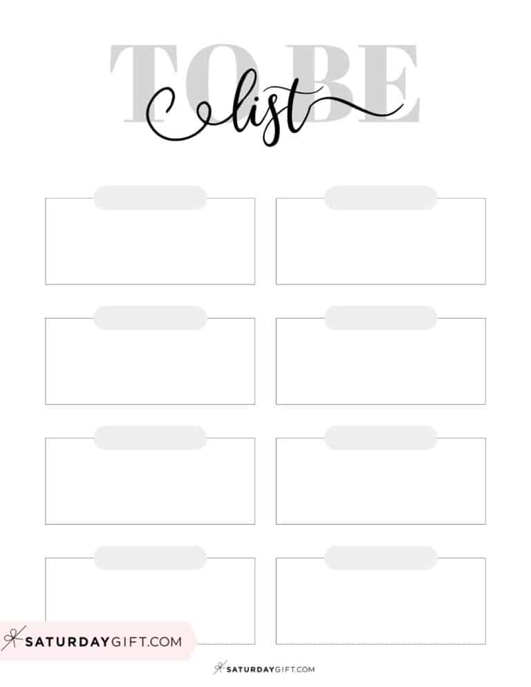 To-Be List - A List as Important as Your To-Do List (Free Printables)