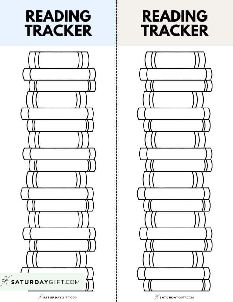 Free Book Tracker Templates - 35 Cute Reading Logs & Lists