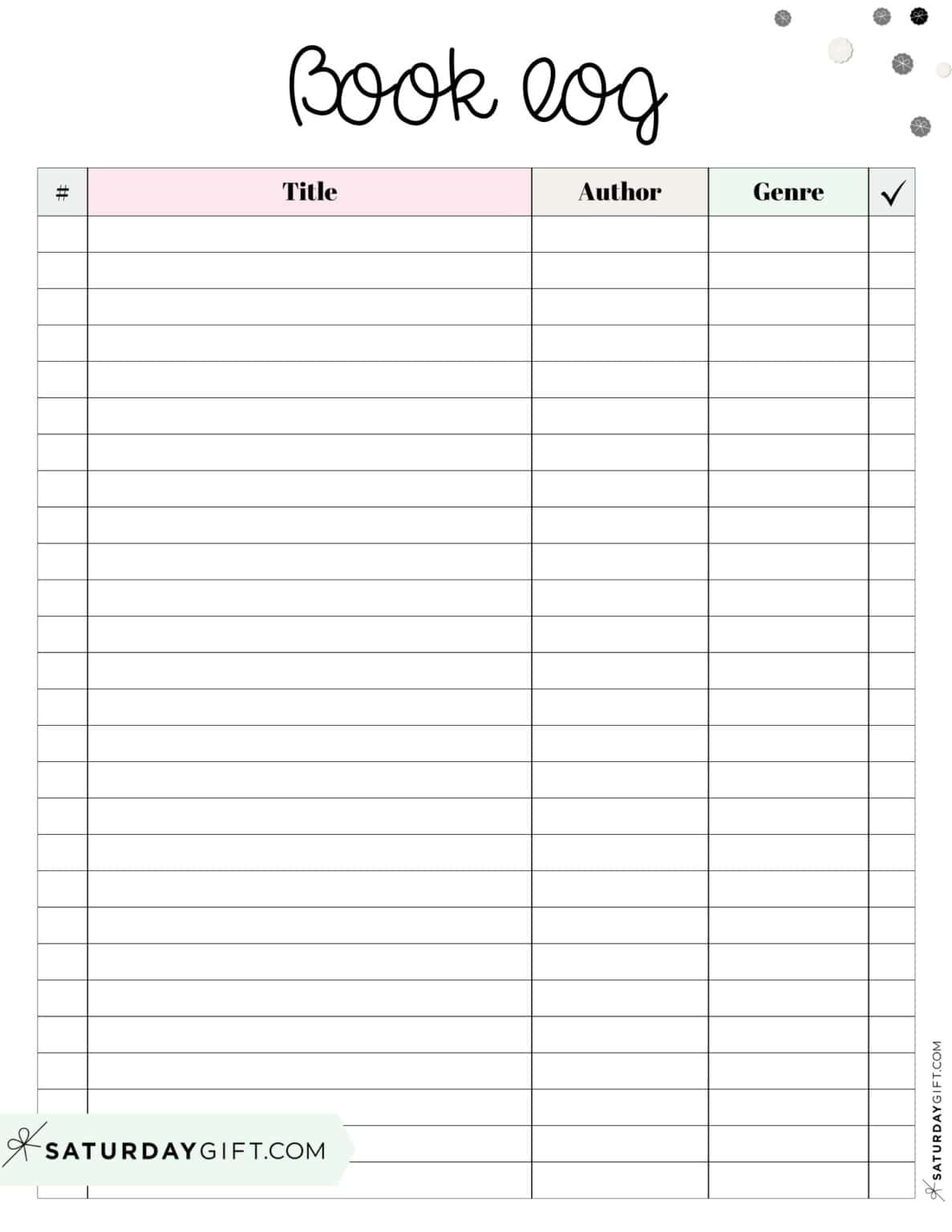 Free Book Tracker Templates - 35 Cute Reading Logs & Lists