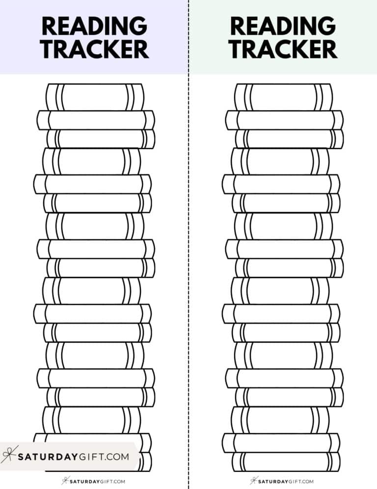 Free Book Tracker Templates - 35 Cute Reading Logs & Lists