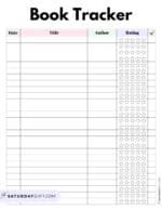 Free Book Tracker Templates - 35 Cute Reading Logs & Lists