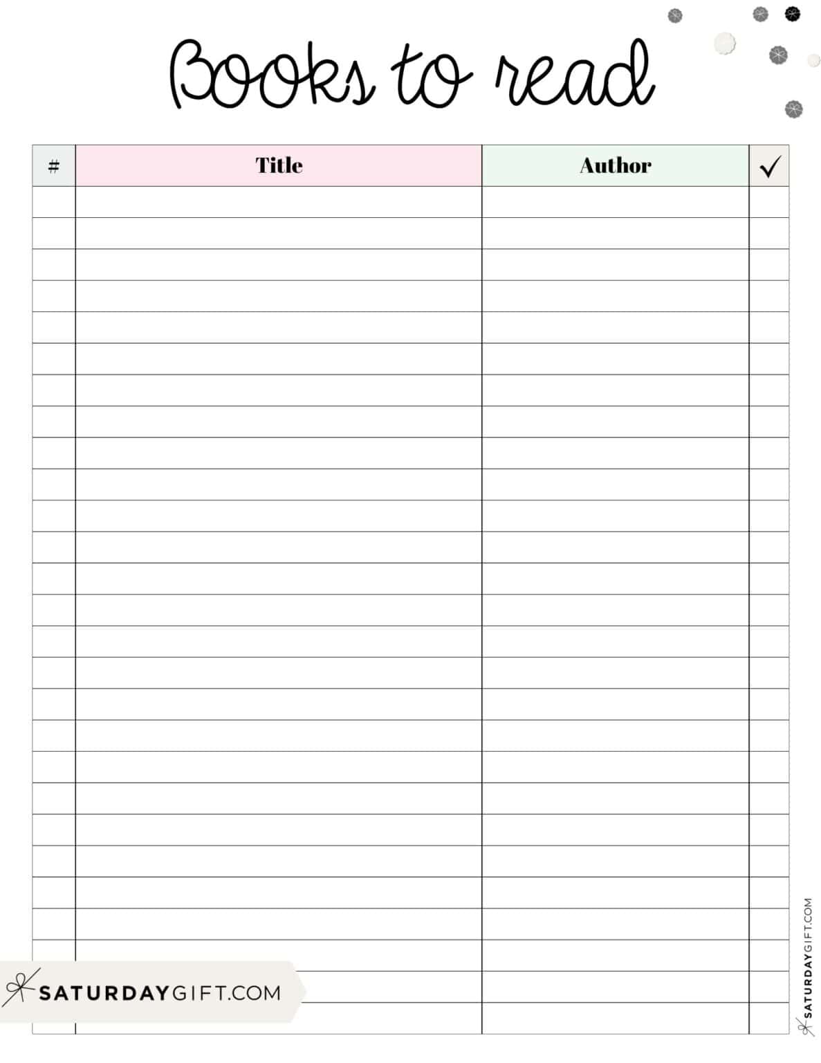 Free Book Tracker Templates - 35 Cute Reading Logs & Lists